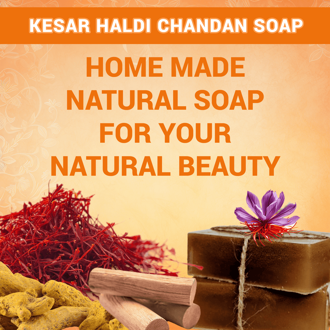 Kesar Haldi Chandan Homemade Soap Bar Suitable For All Skin Types – astroshoppingmart